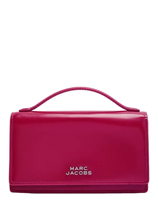 Marc Jacobs Glam Mirror Mini Glossed Leather Cross-body Bag - Pink