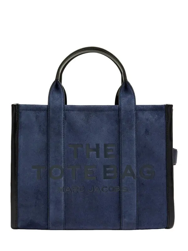 Marc Jacobs Tote Medium Suede Tote - Navy