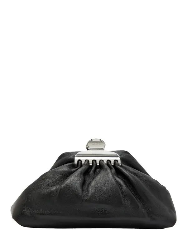 Marc Jacobs Claw Clip Small Leather Clutch - Black