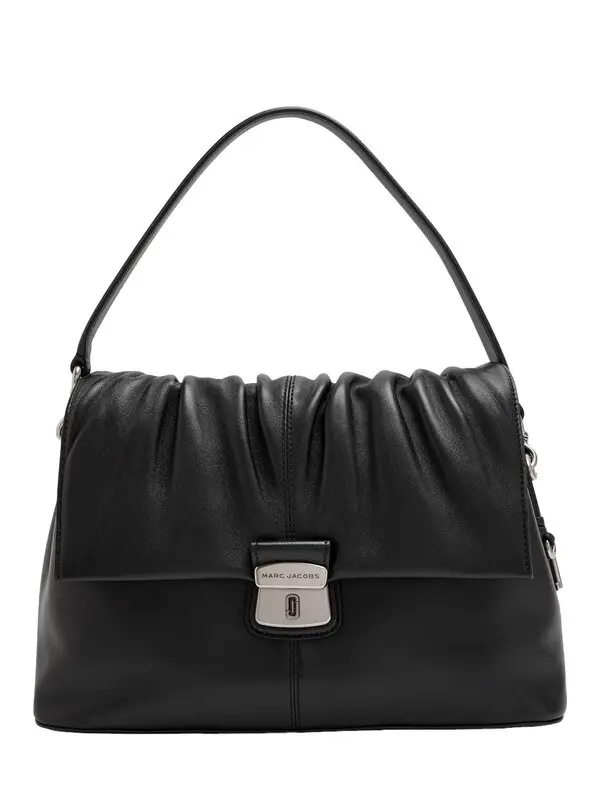 Marc Jacobs Messenger Leather Shoulder Bag - Black