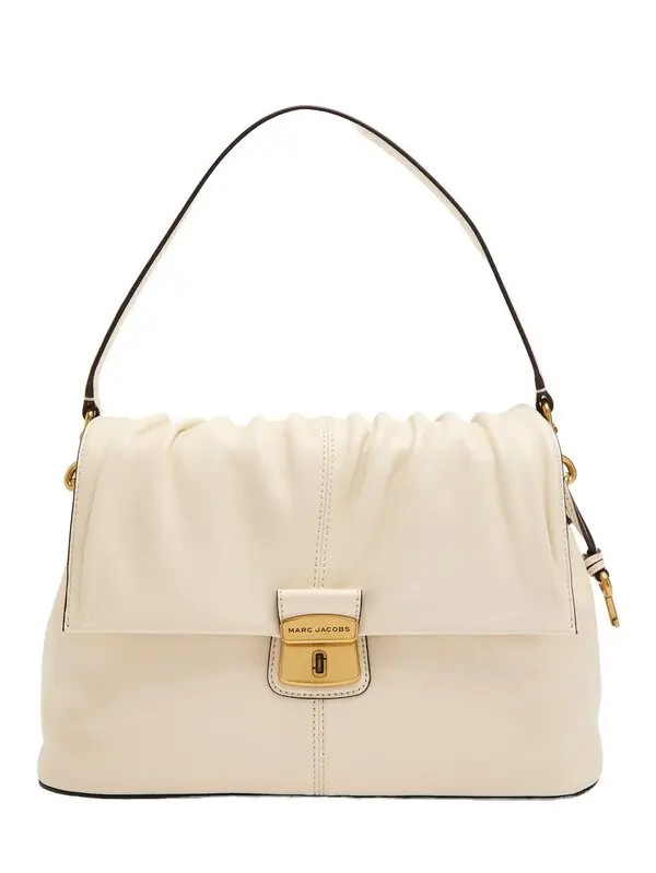 Marc Jacobs Messenger Leather Shoulder Bag - Cream