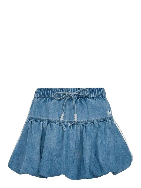 Adidas Bubble Skirt With Tie Detail - Denim