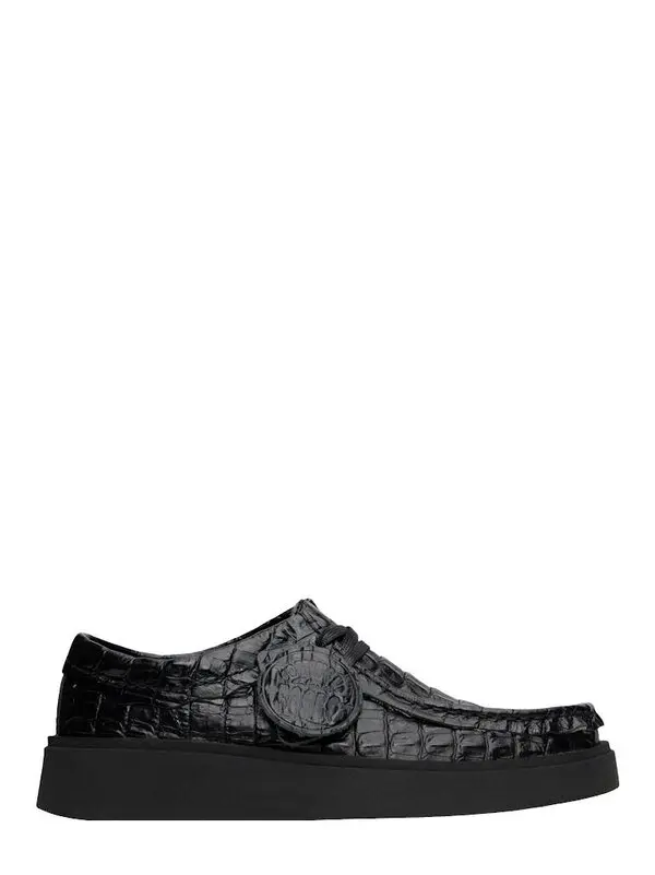 Clarks Martine Rose X Torview Croc Embossed Lace Up - Black