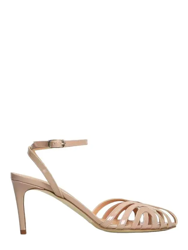 THE SELLER Patent Finish Caged Stiletto Sandals - Pink