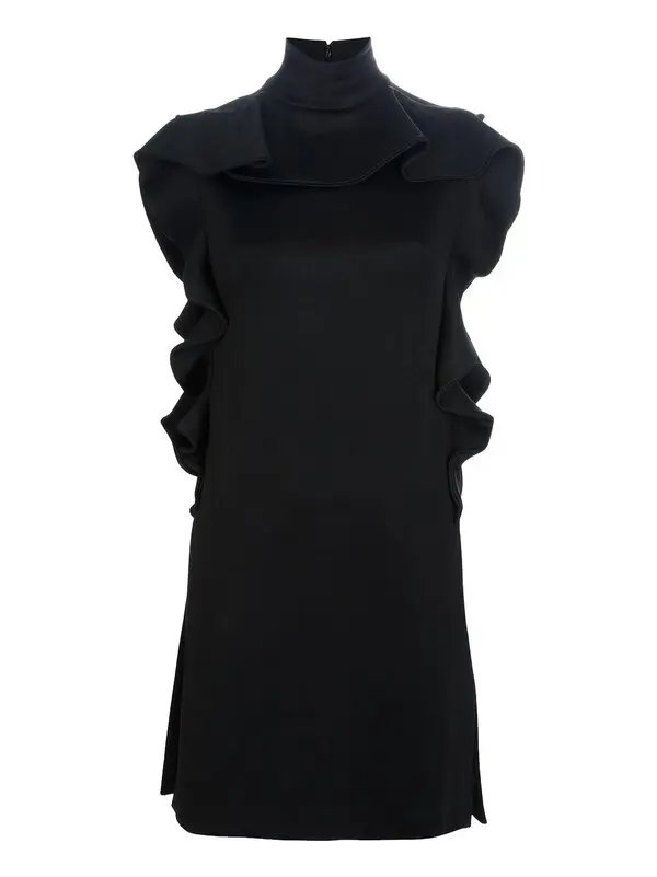 Givenchy Ruffle Tunic Dress - Black
