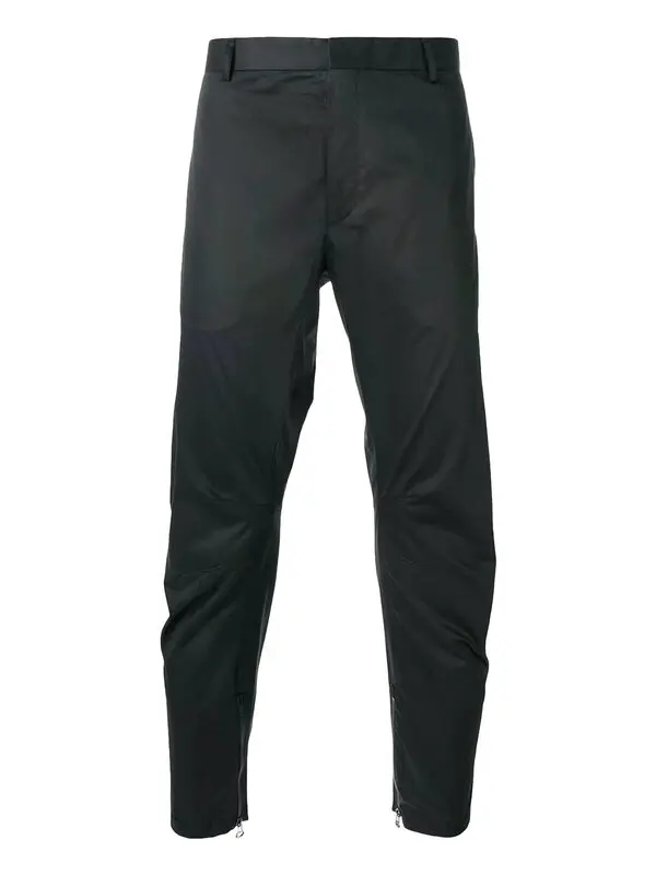 LANVIN Cotton Ankle Zip Trousers - Black