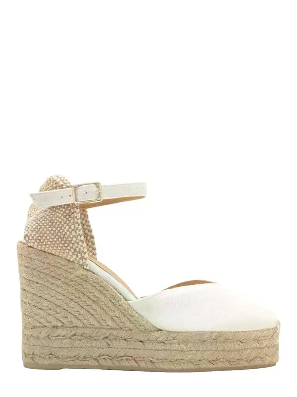 CastaÑer Chiarita Wedge Espadrilles With Ankle Strap - White