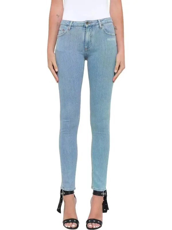 Off-White Skinny Jeans - Blue