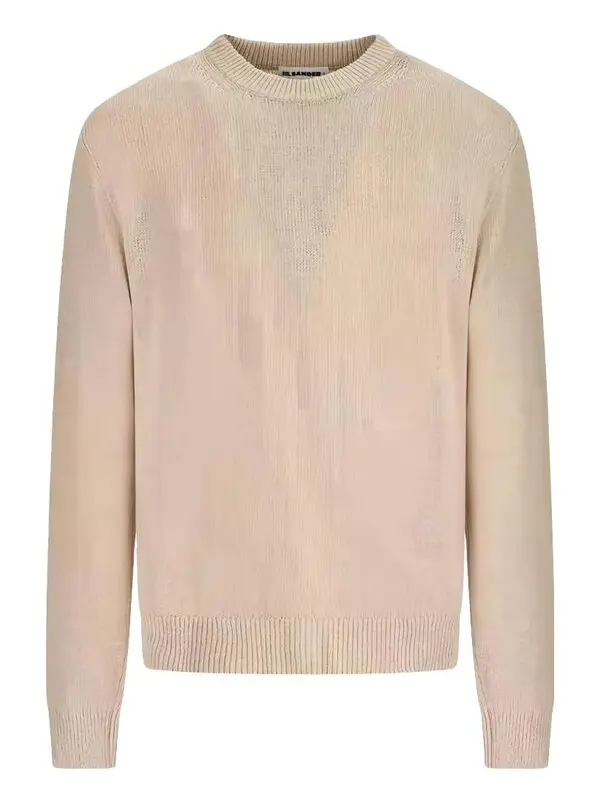 JIL SANDER Crew Neck Long Sleeve Sweater - Neutrals