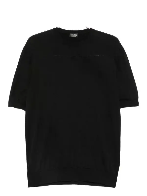 Zegna Knitted T-shirt - Black