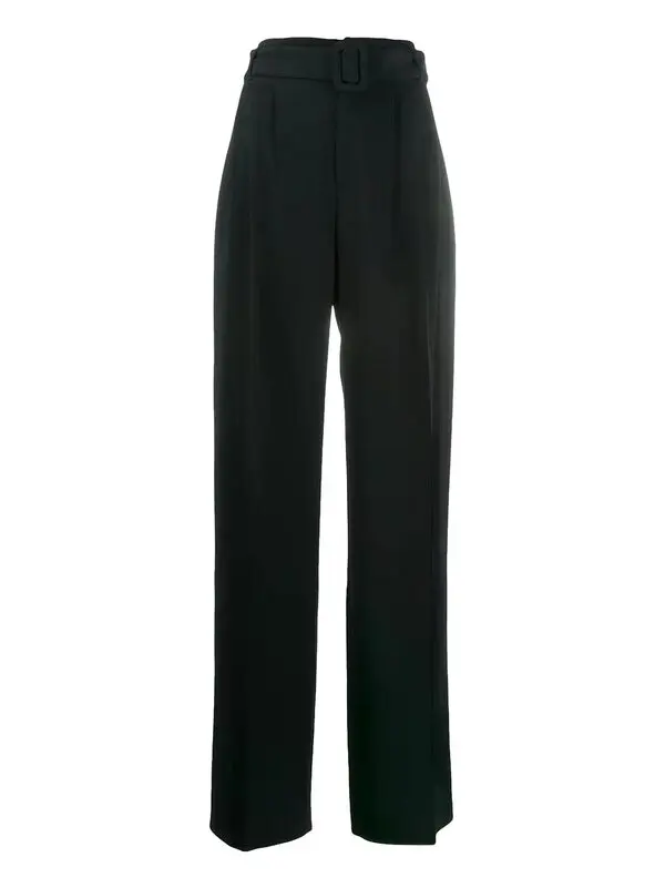 Off-White High-waisted Belted Trousers - Black
