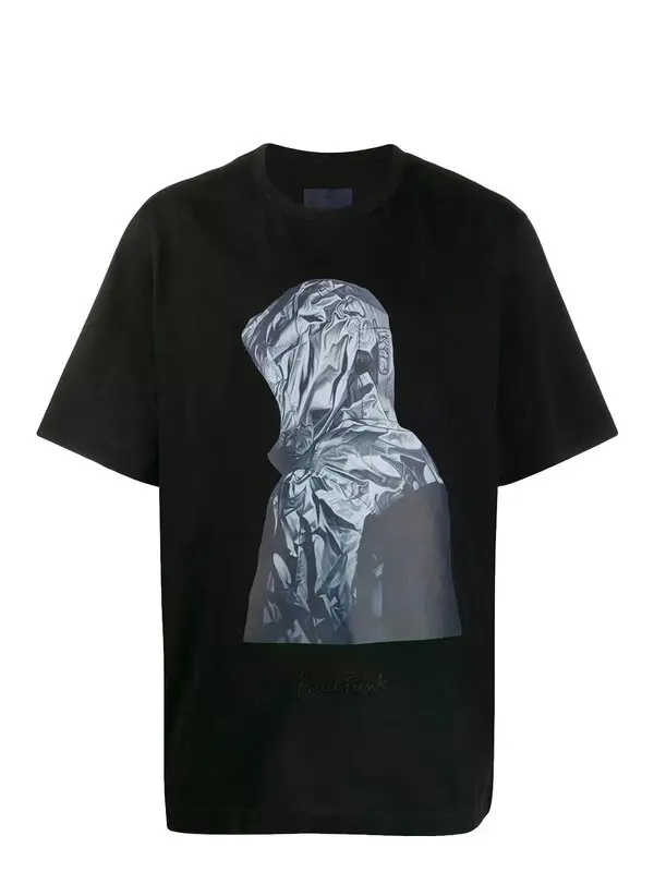 JUUN.J Printed Cotton T-shirt - Black