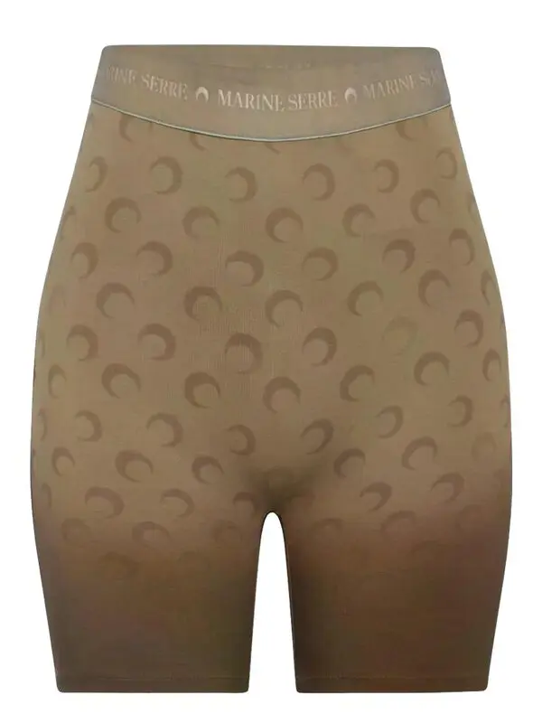 MARINE SERRE Moon Print Jacquard Shorts - Neutrals