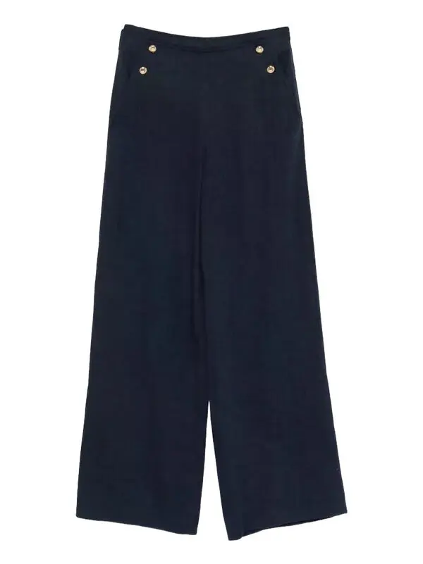 Maje Button-embellished Trousers - Blue