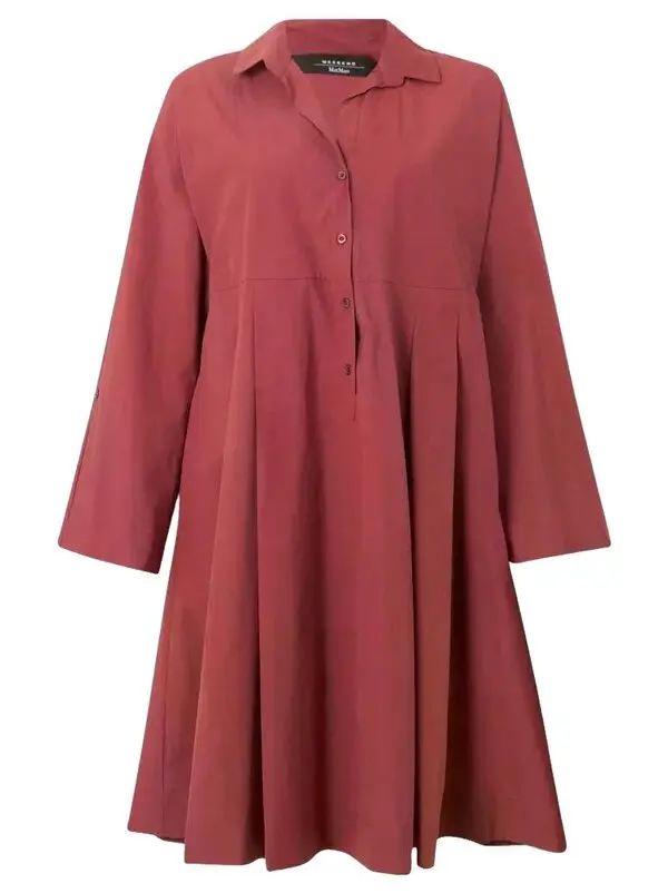 Max Mara Cherry Cotton A-line Dress - Red