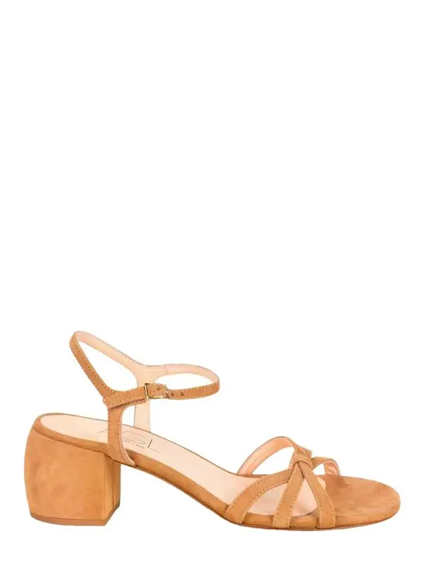 Agl Leather Heeled Sandals - Neutrals