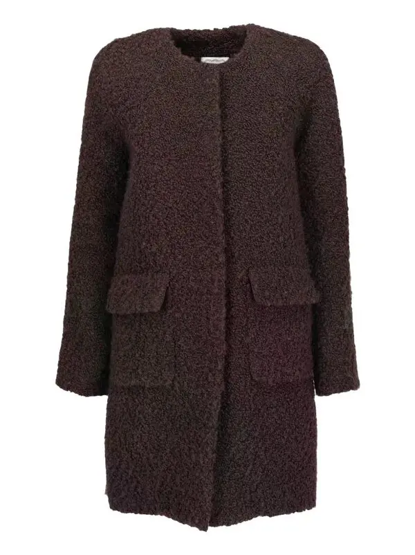 Agnona Shearling Coat - Brown