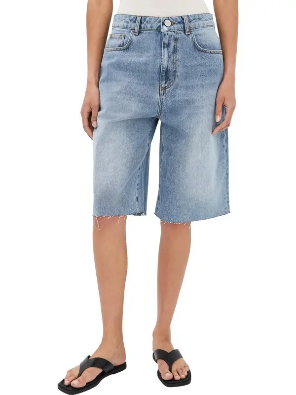 RÓHE Baggy Fit Denim Shorts - Classic Blue