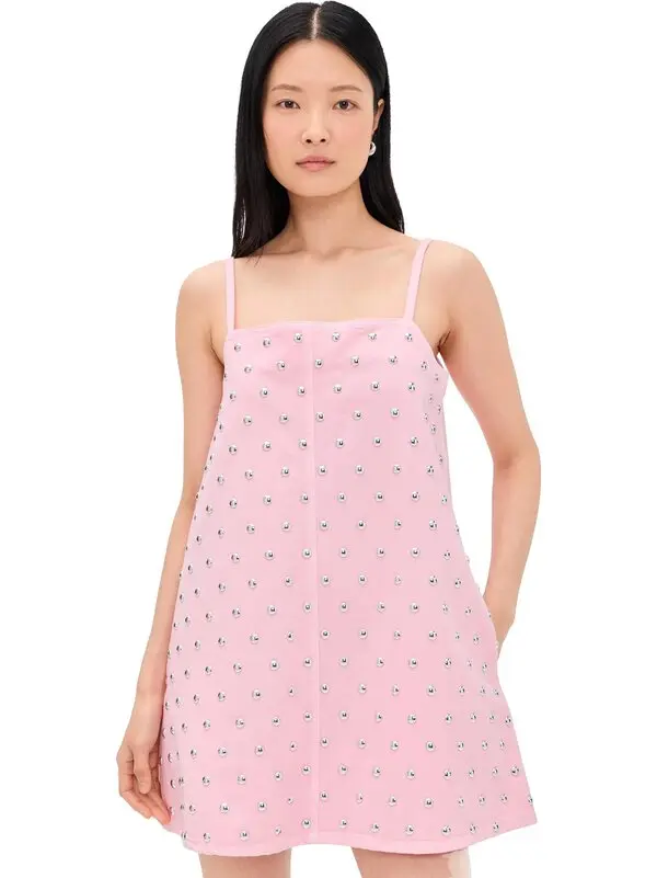 MSGM Studded Mini Dress - Pink