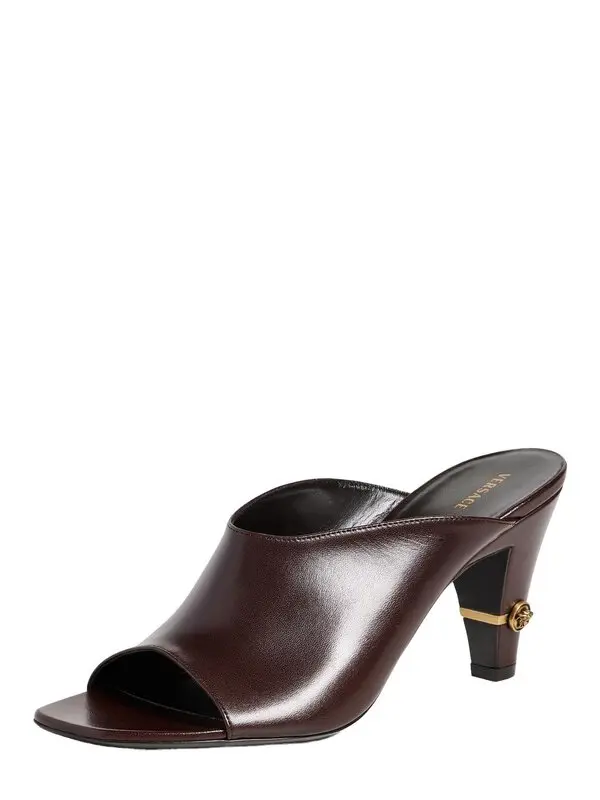 Versace Lambskin Mules - 1nm1j Moka Gold '82
