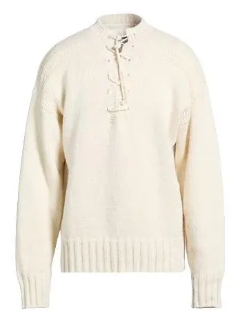 JIL SANDER Cream Wool And Silk Blend Sweater - White