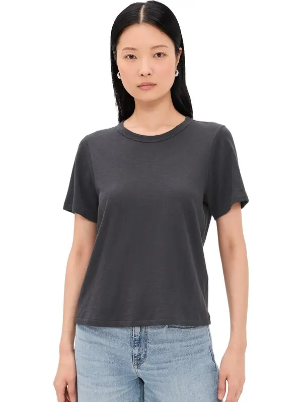 Faherty Brand Sunwashed Essential Crewneck T-shirt - Washed Black