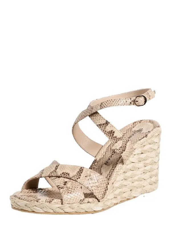 STUART WEITZMAN Alyssa Espadrille Wedge Sandals - Adobe