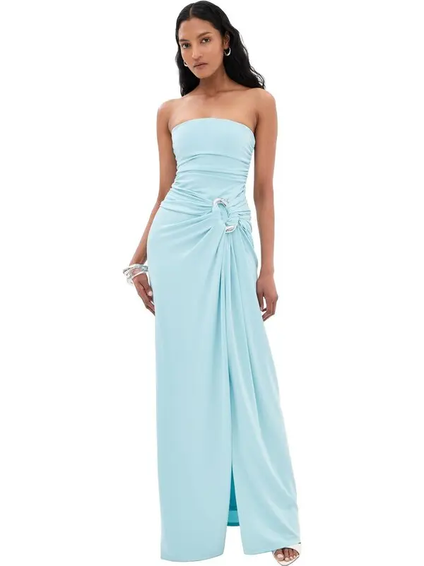 Simkhai Sleeveless Bustier Gown - Pool