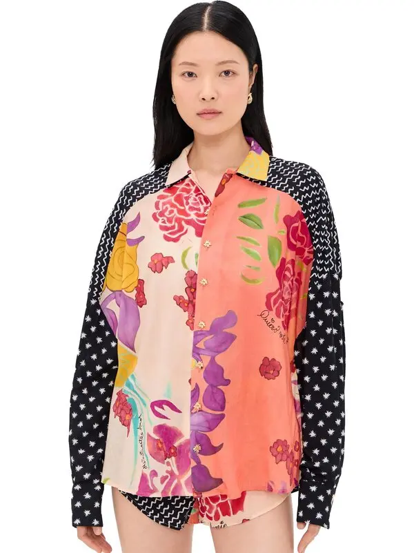 DONDE ESTEBAN Graphic Print Button-down Shirt - Multi
