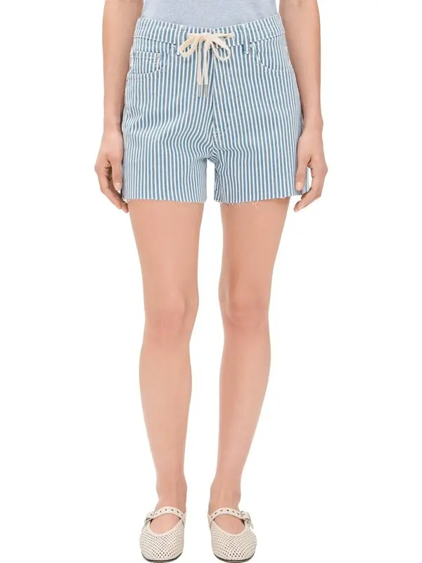 DL1961 Taylor Relaxed High Rise Striped Shorts - New Stripe (original '61)