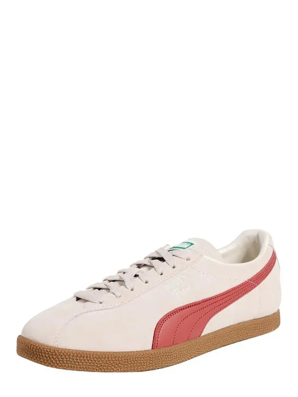 PUMA Brasil Suede Lace Up Sneakers - Frosted Ivory/exotic Red