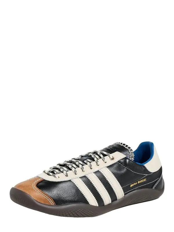 WALES BONNER X ADIDAS Lace Up Leather Sneakers - Core Black/wonder White/blue