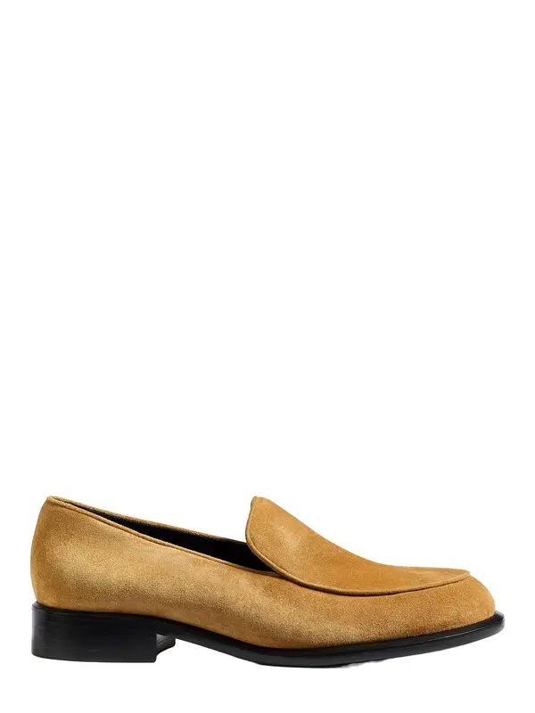 Khaite Suede Miles Loafers - Goldenrod