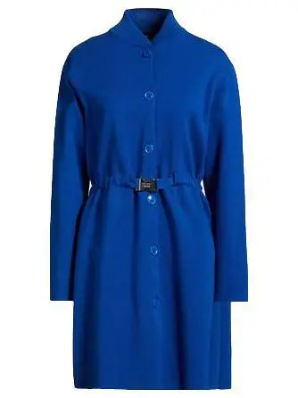Moschino Flared Knit Mini Dress With Buckle Detail - Blue
