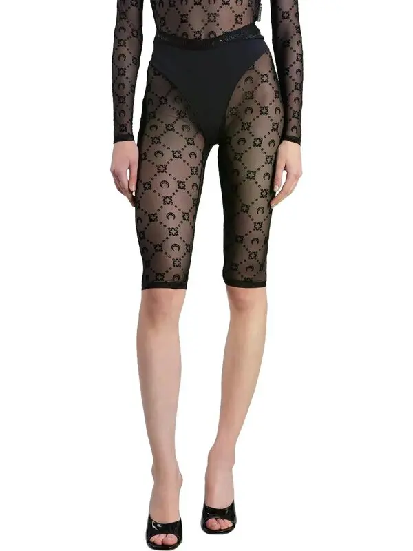 MARINE SERRE Moon Diamant Cycling Shorts - Black