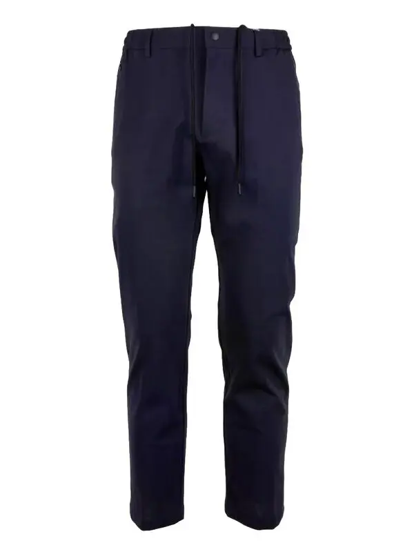 PEOPLE OF SHIBUYA Drawstring Straight-leg Trousers - Blue