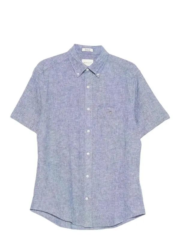 Gant Short-sleeve Button-down Shirt - Blue