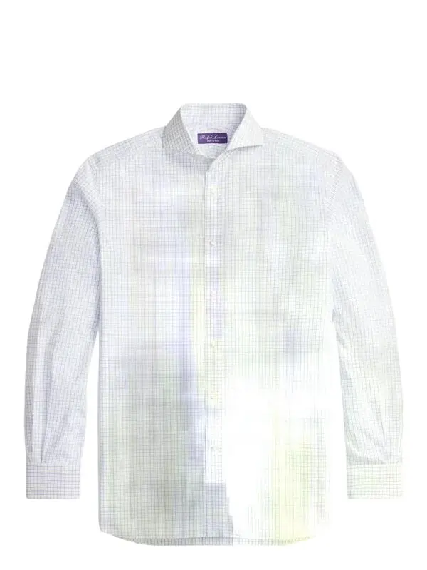 Ralph Lauren Purple Label Tattersall Check-pattern Long-sleeve Shirt - White