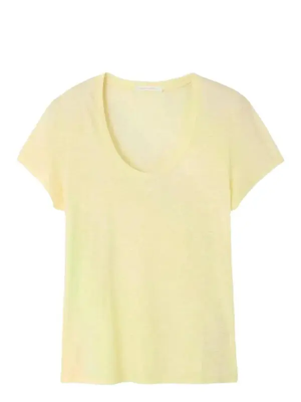 American Vintage Jacksonville Scoop Neck T-shirt - Yellow