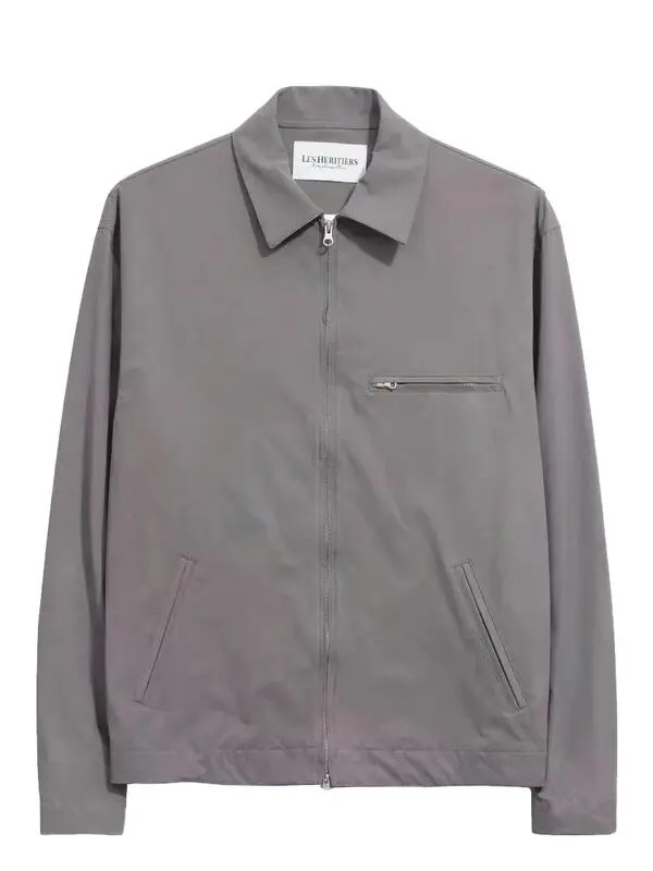 LES HÉRITIERS Zip-up Worktech Jacket - Grey