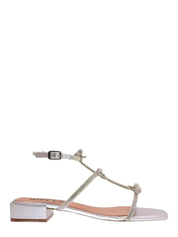 BIBI LOU Poline Crystal-embellished Bow Sandals - Silver
