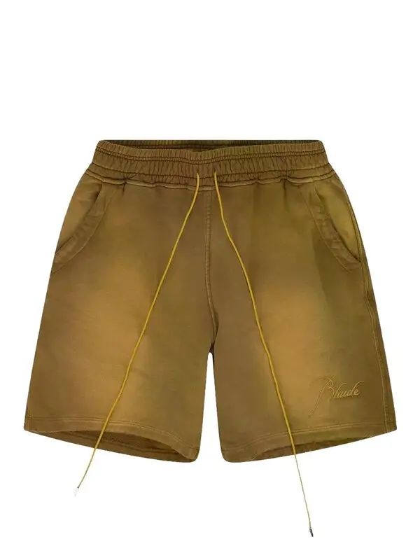 Rhude Embroidered Logo Drawstring Shorts - Brown