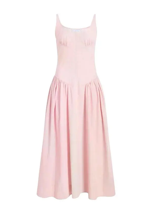 Proenza Schouler White Label Seersucker Midi Dress - Pink