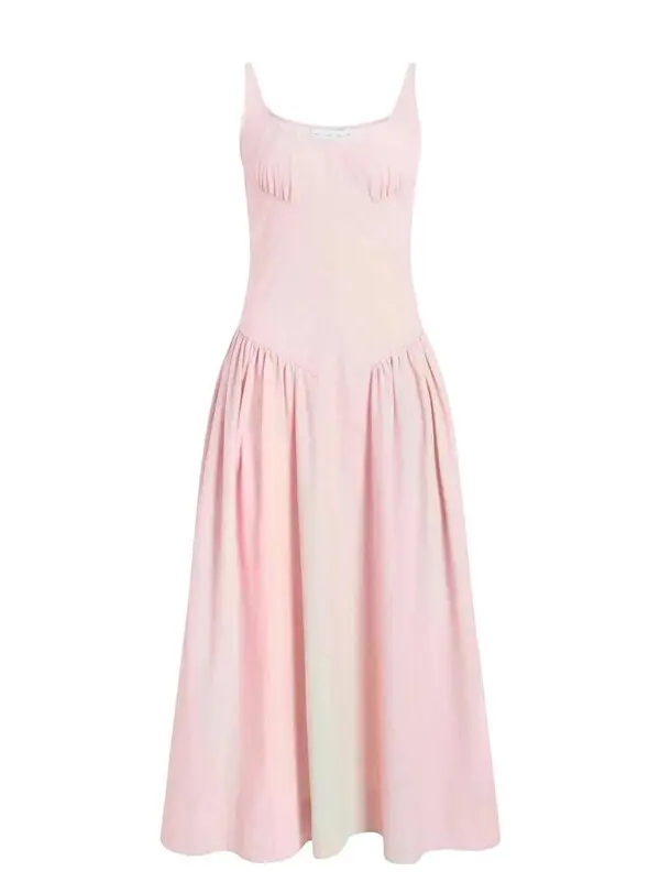 Proenza Schouler White Label Seersucker Midi Dress - Pink