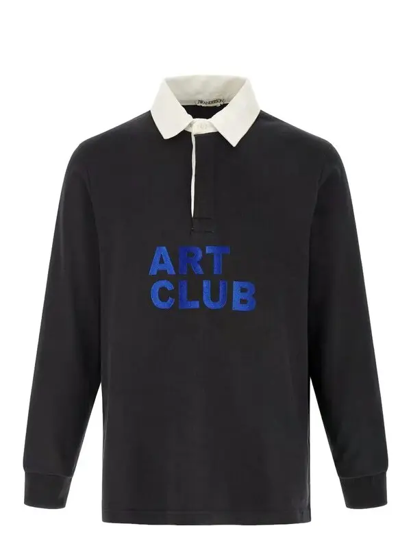 JW Anderson Art Club Embroidery Polo-shirt - Black