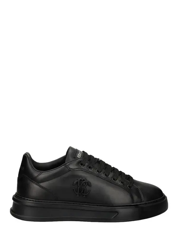 Roberto Cavalli Logo-appliqué Lace-up Sneakers - Black