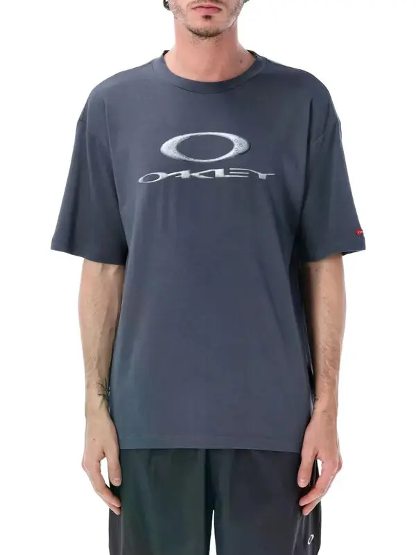 Oakley Tee X Metal Three Point Zero Logo-print T-shirt - Grey