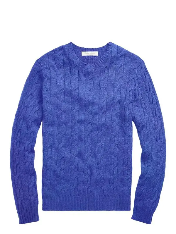Polo Ralph Lauren Cable Knit V-neck Sweater - Blue