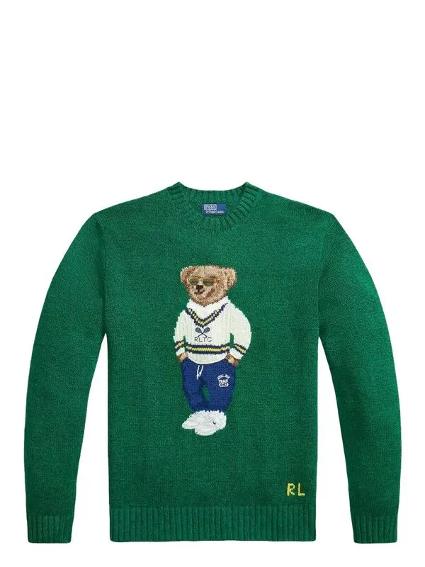 Polo Ralph Lauren Polo Bear Intarsia Knit Sweater - Green