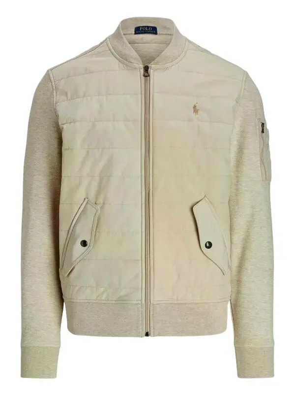 Polo Ralph Lauren Quilted Panel Bomber Jacket - Neutrals